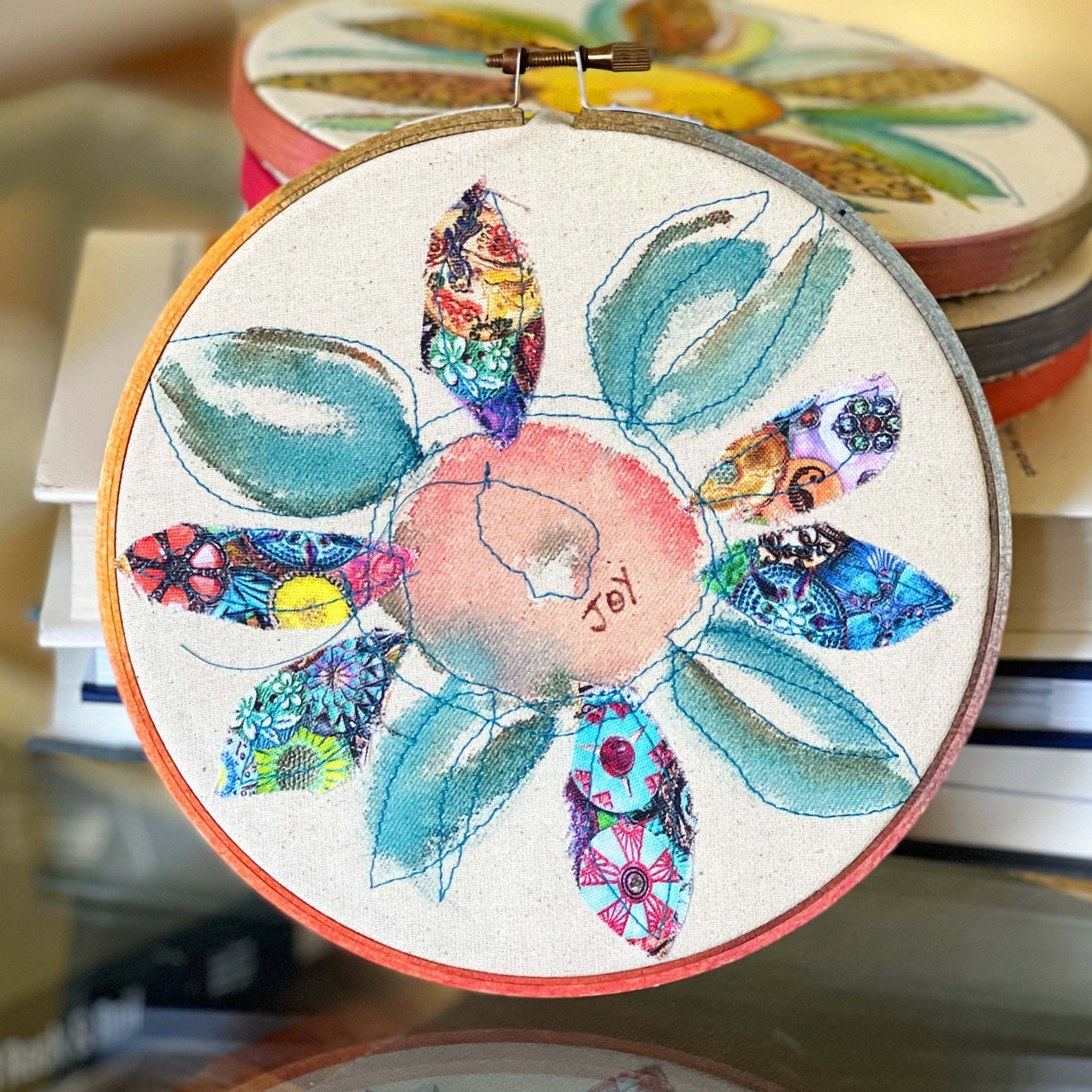 joy more - word hoop art – Pretty Clever Words