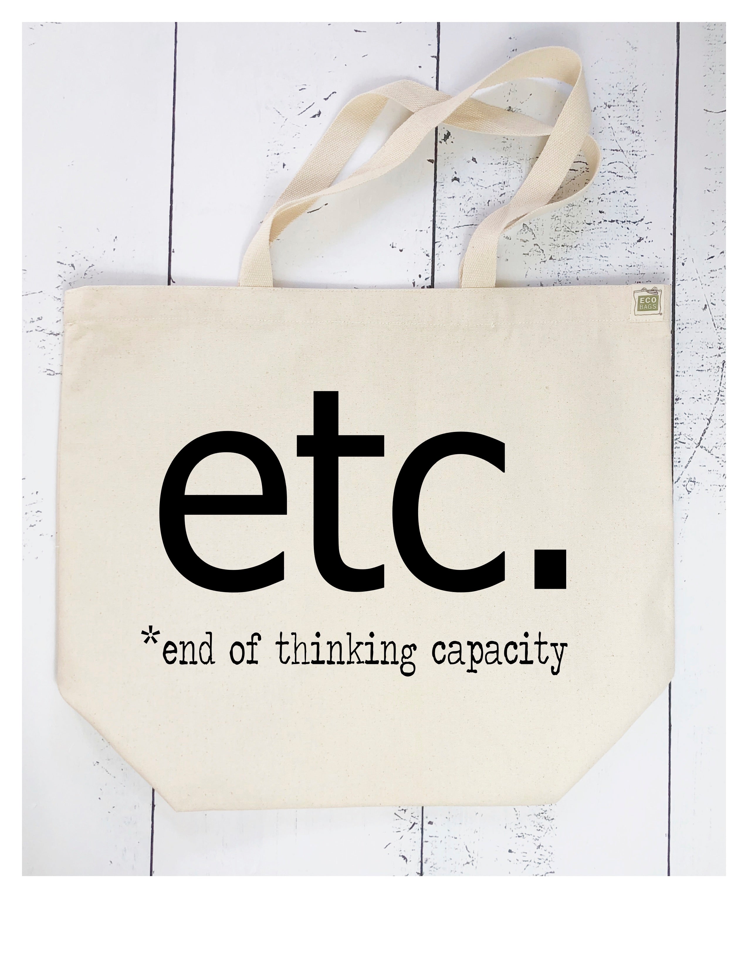 ETC - tote bag – Pretty Clever Words