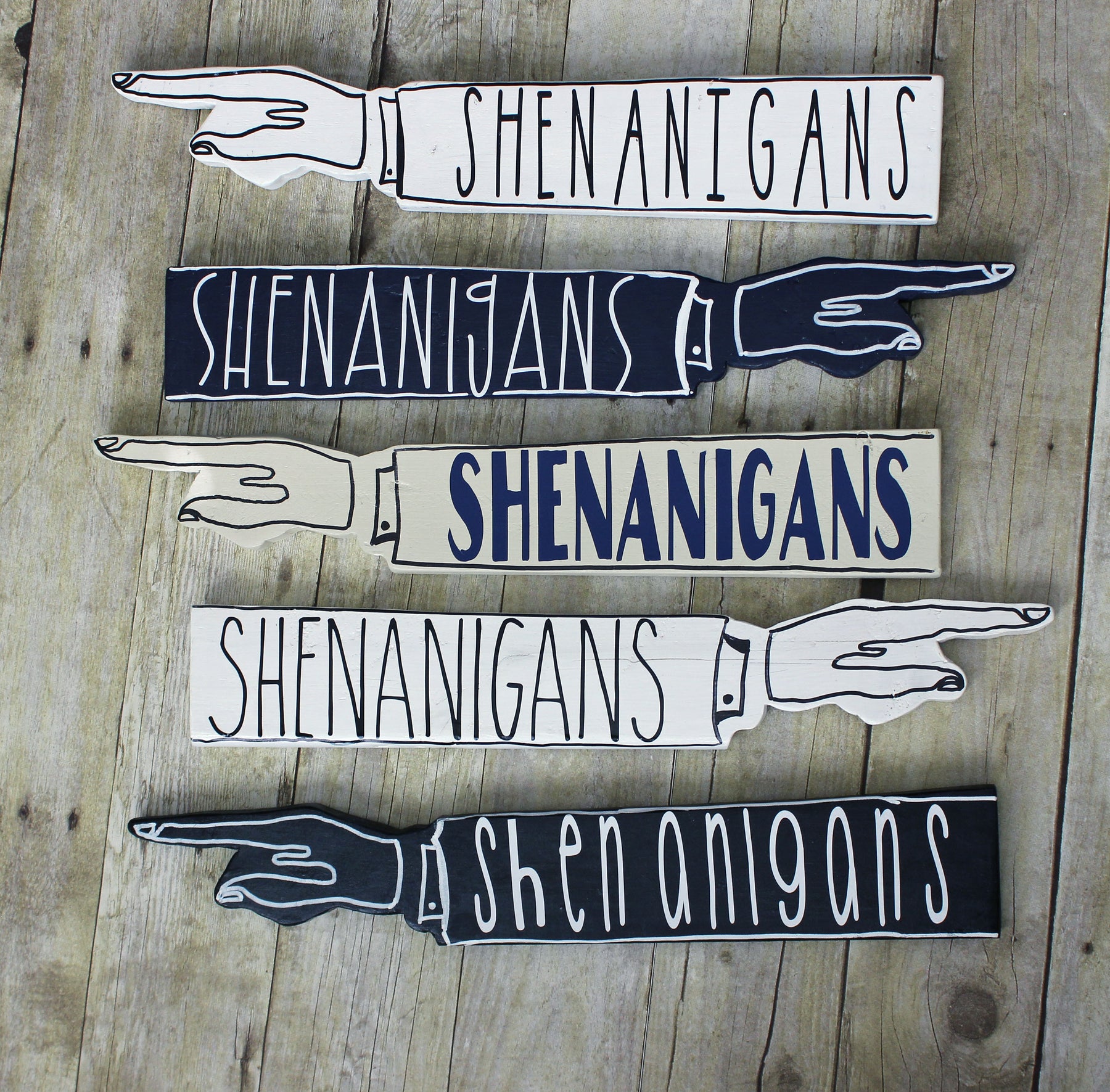 Custom Wooden Pointer Finger Sign – Pretty Clever Words